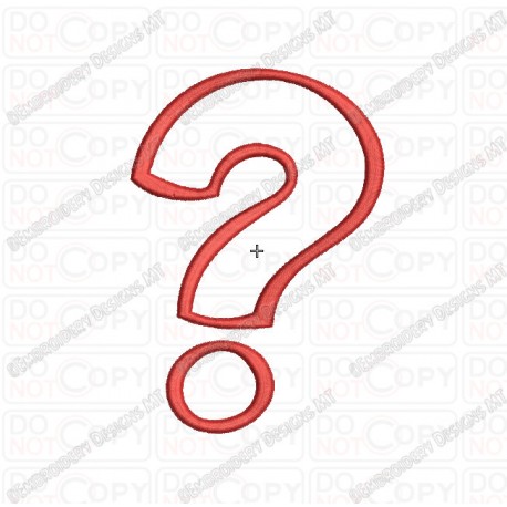 Question Mark Applique Embroidery Design in 3x3 4x4 and 5x7 Sizes ...