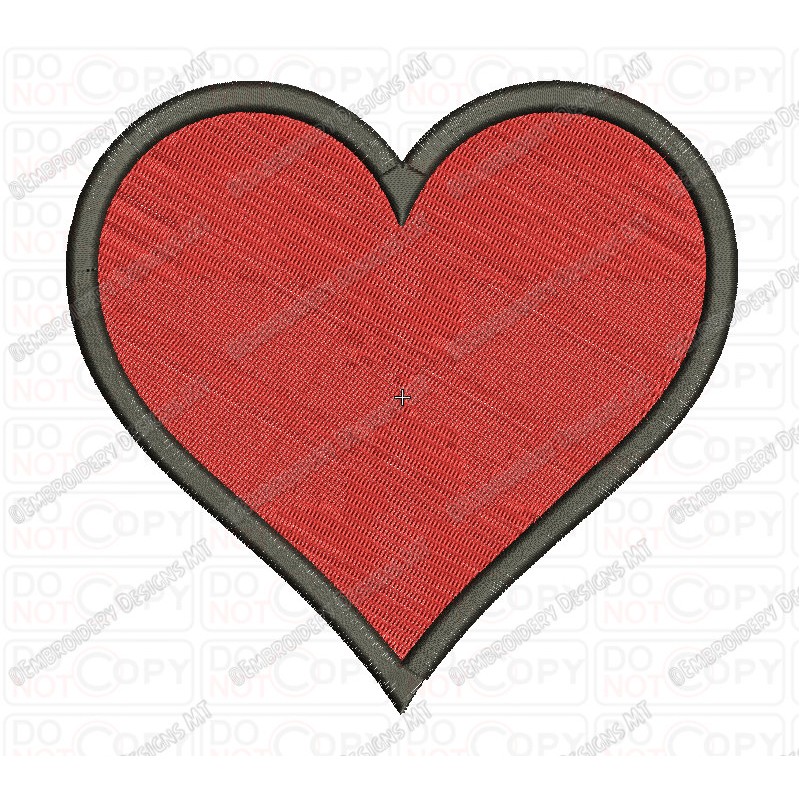 Heart Outline Valentine Embroidery Design in 1x1 2x2 3x3 4x4 and 5x7 ...