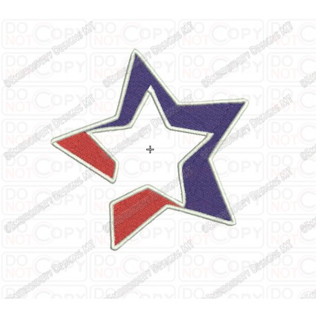 Star in Star Embroidery Design in 1x1 2x2 3x3 4x4 and 5x5 Sizes ...