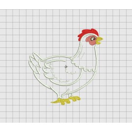 Hen Chicken Applique Embroidery Design in 4x4 5x5 and 6x6 Sizes ...