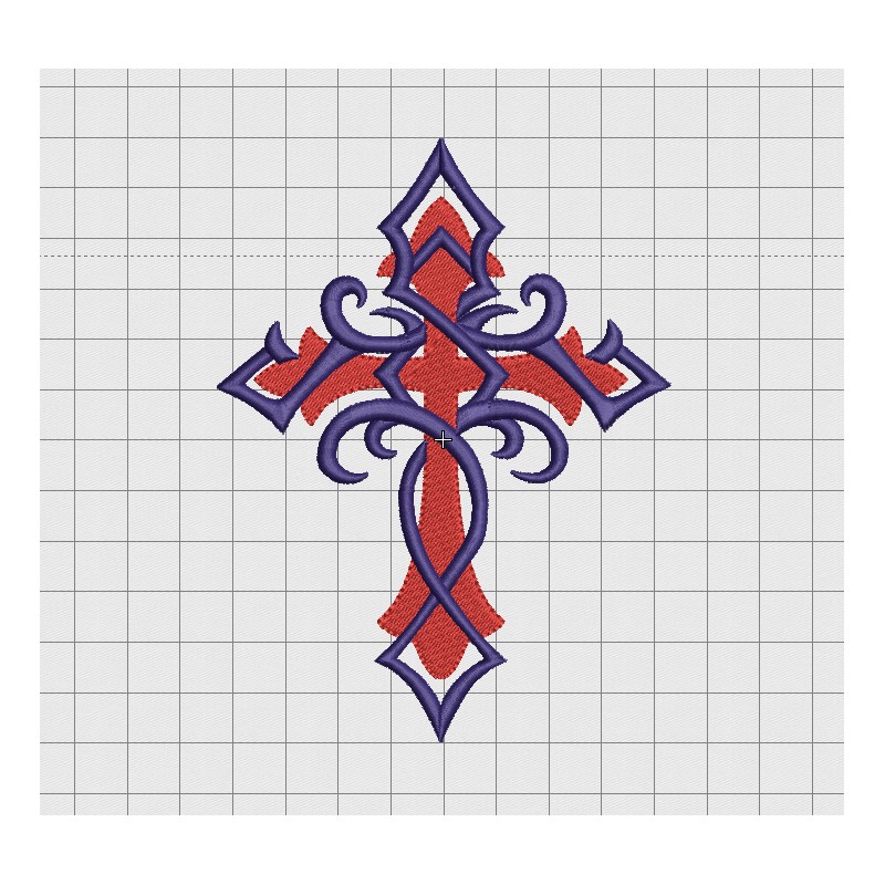 Cross Tribal Vine Wrap Fill Stitch Embroidery Design in 2x2 3x3 4x4 5x5 ...