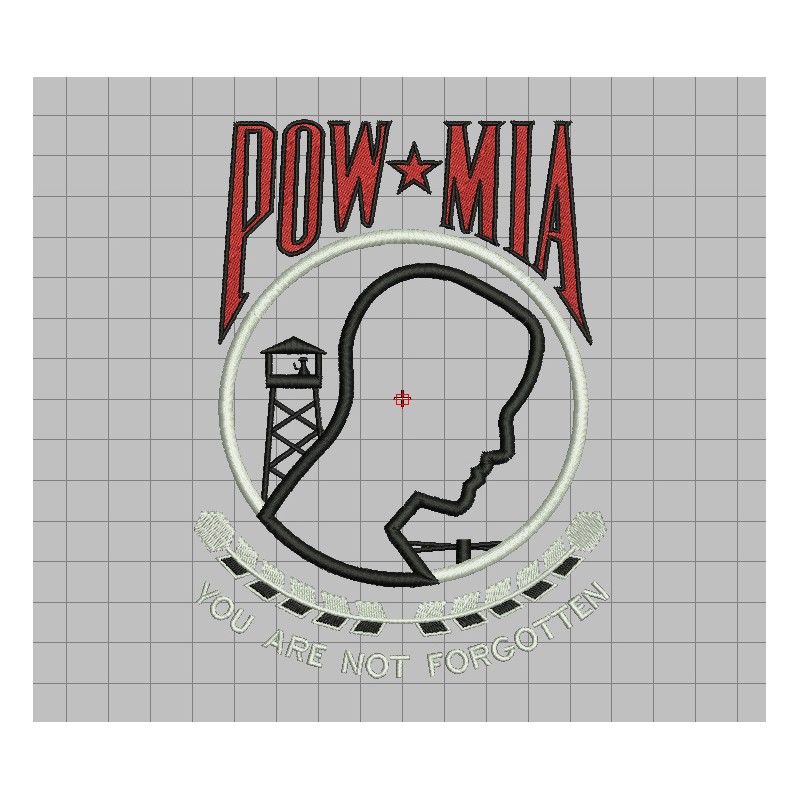 POW MIA Prisoners of War Missing in Action Applique Embroidery Design ...